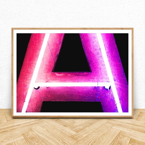 Neon Sign Printable Poster Modern Contemporary Photography - Etsy