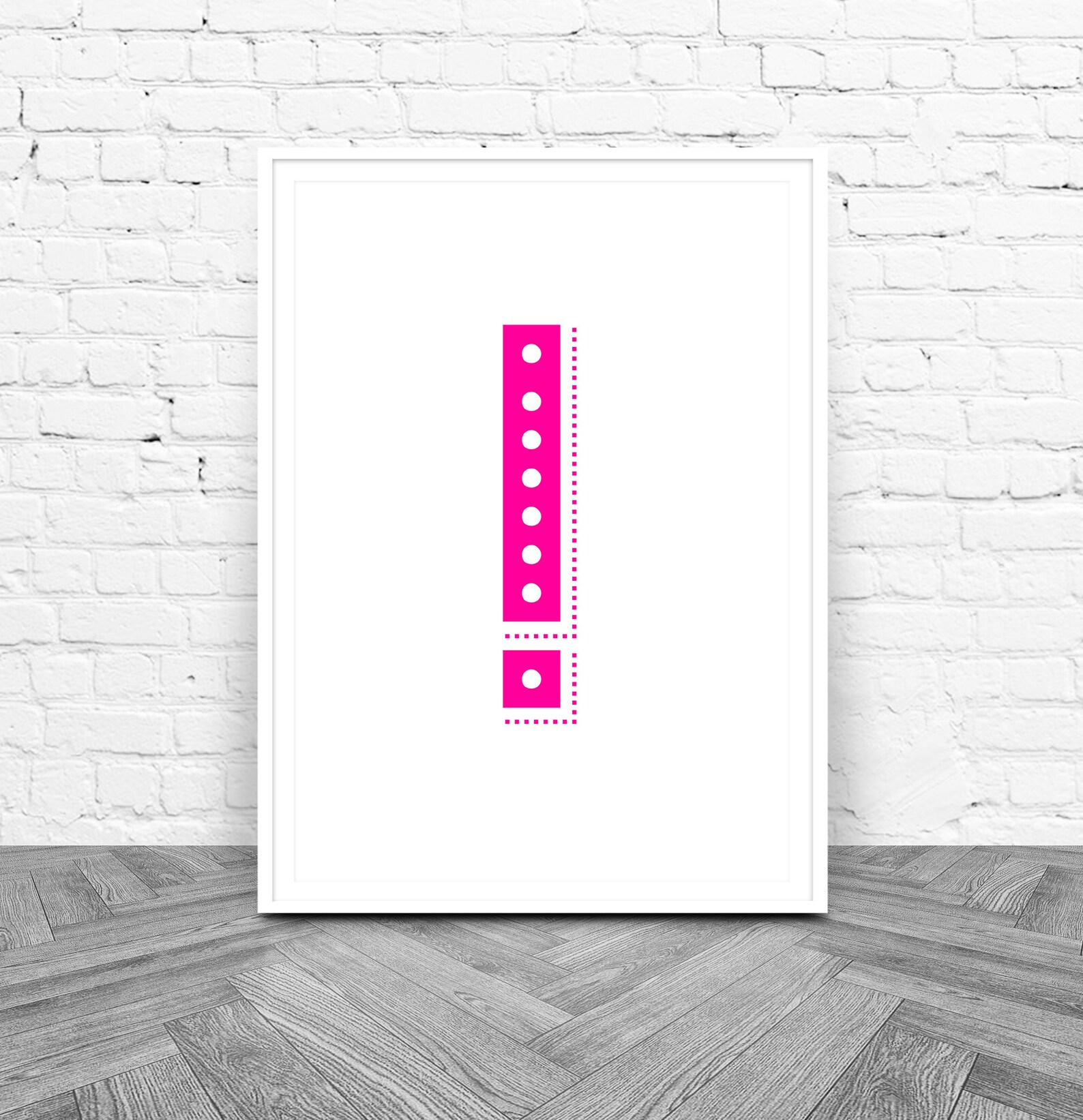 Exclamation Mark Art, Punctuation Point Print, Letter Wall Decor ...