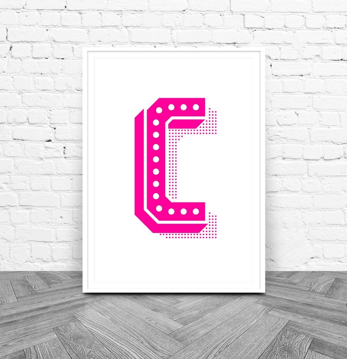 C Monogram Print, Letter C Printable, Initial C Wall Art, Typography ...