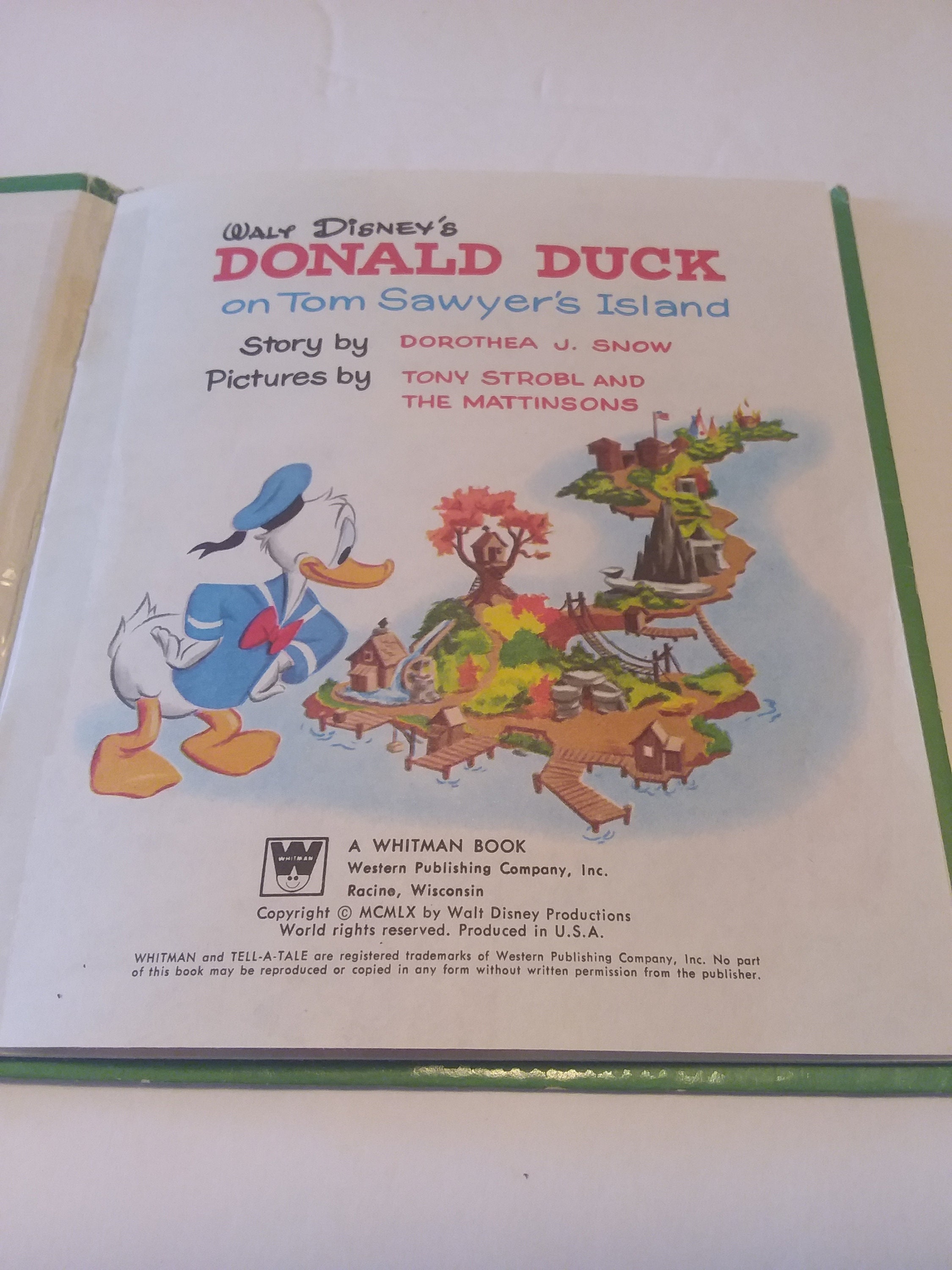 Donald Duck on Tom Sawyer's Island & the Huffin Puff - Etsy