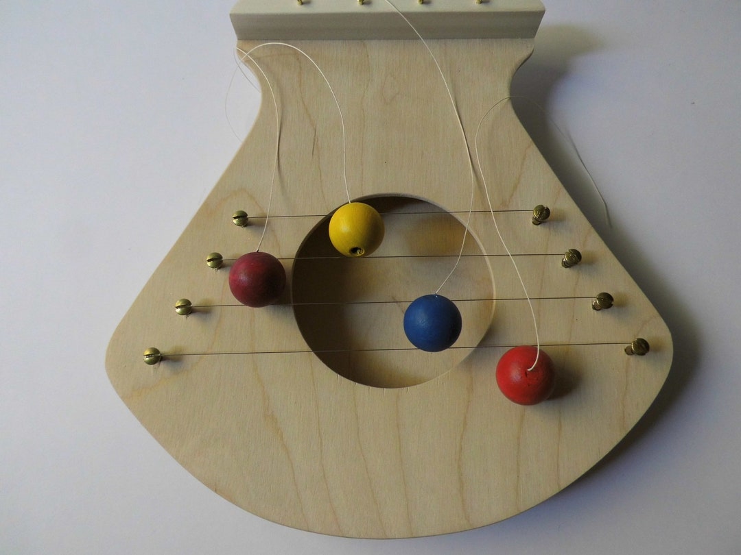 Door Harp 4-strings, Natural With Multi-coloured Balls - Etsy