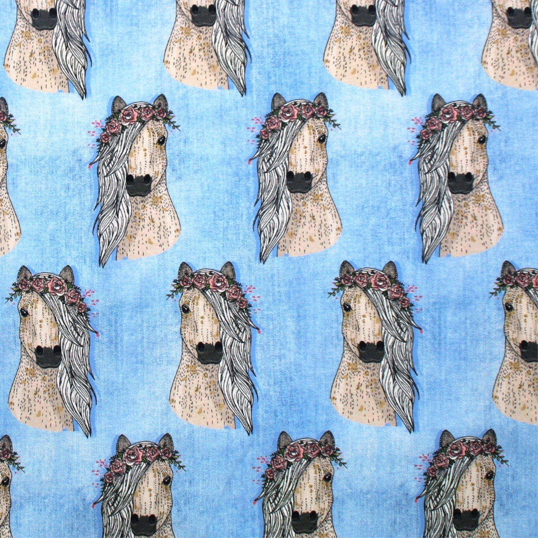 Baumwolljersey / Jersey Stoff / Meterware / Pferde Stoff ...