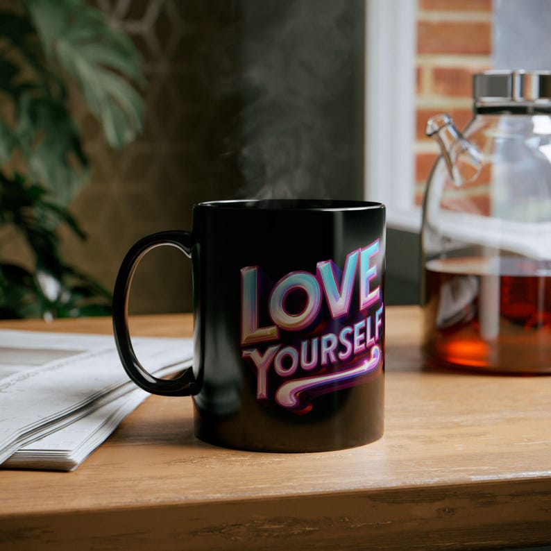 LOVE YOURSELF - Self-love Inspirational Mug | Motivational Coffee Cup ...