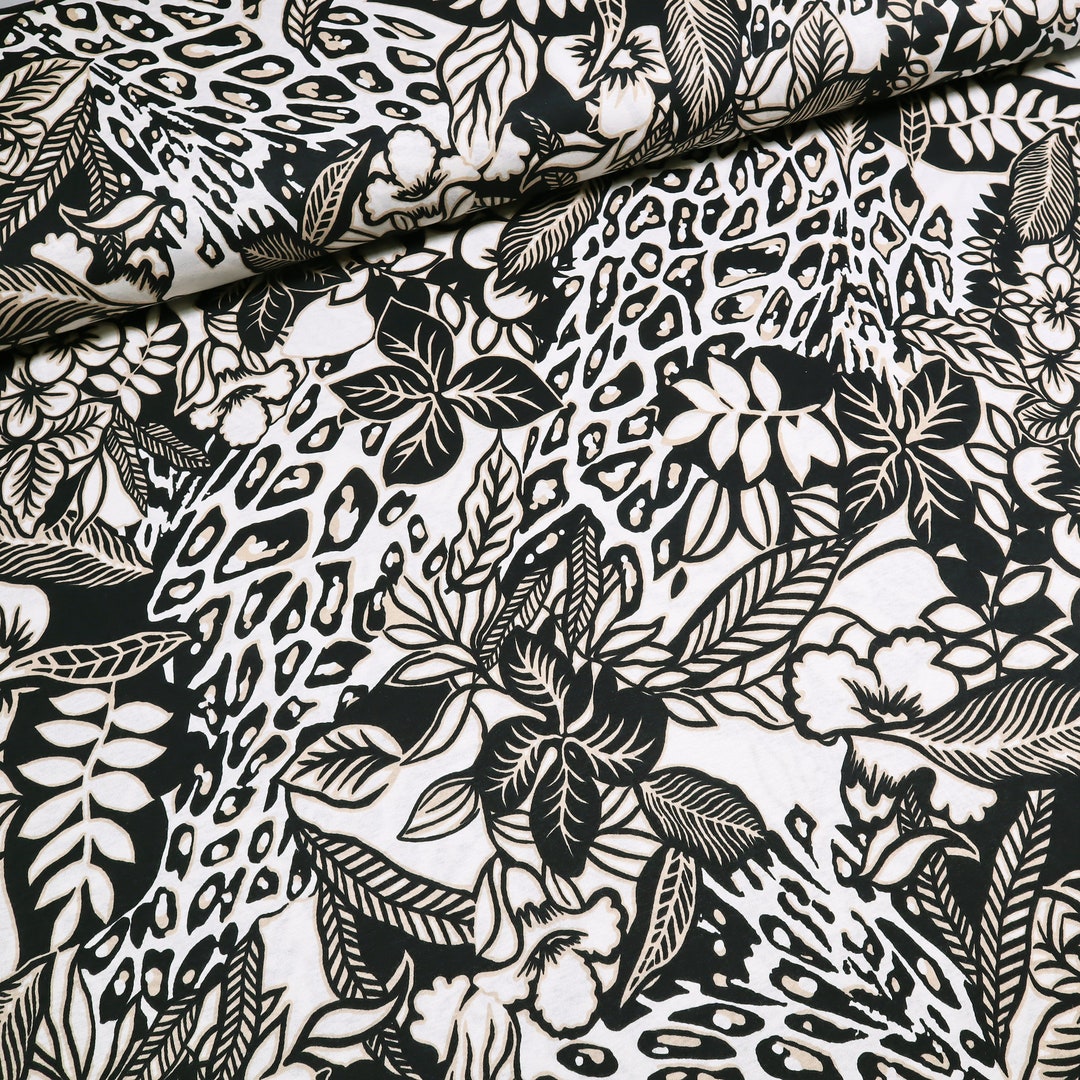 Buy Cotton Jersey With Leaves Motif Online in India - Etsy