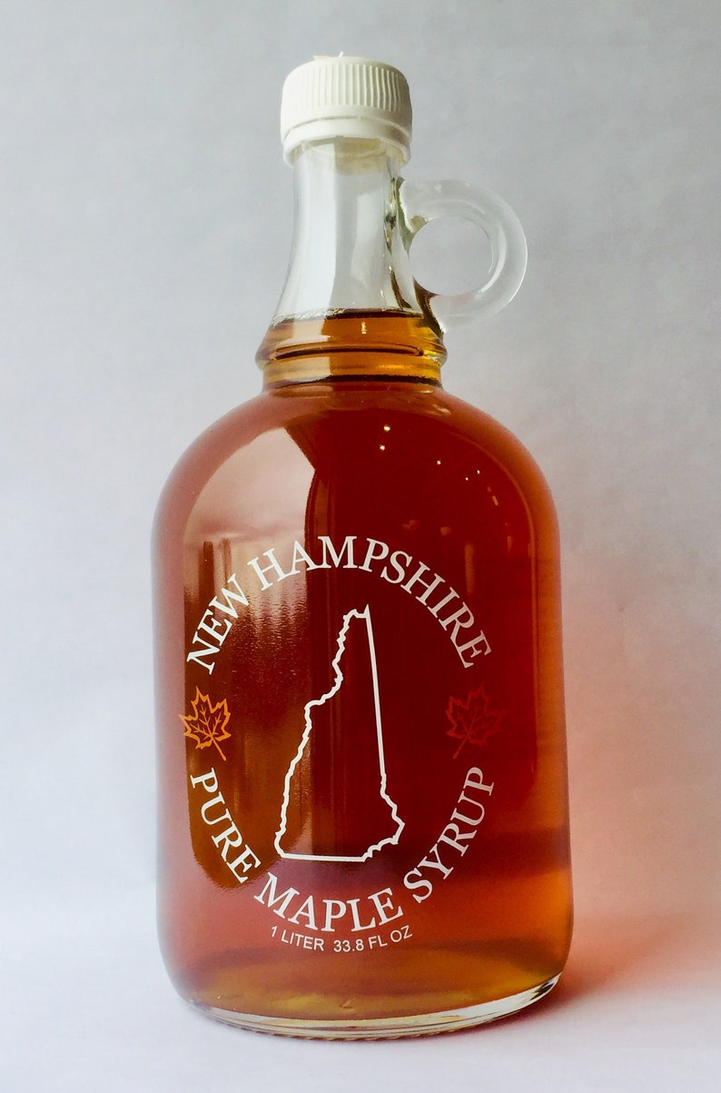 16.9 Oz. Pure New Hampshire Maple Syrup - Gallone Glass Bottle - Etsy