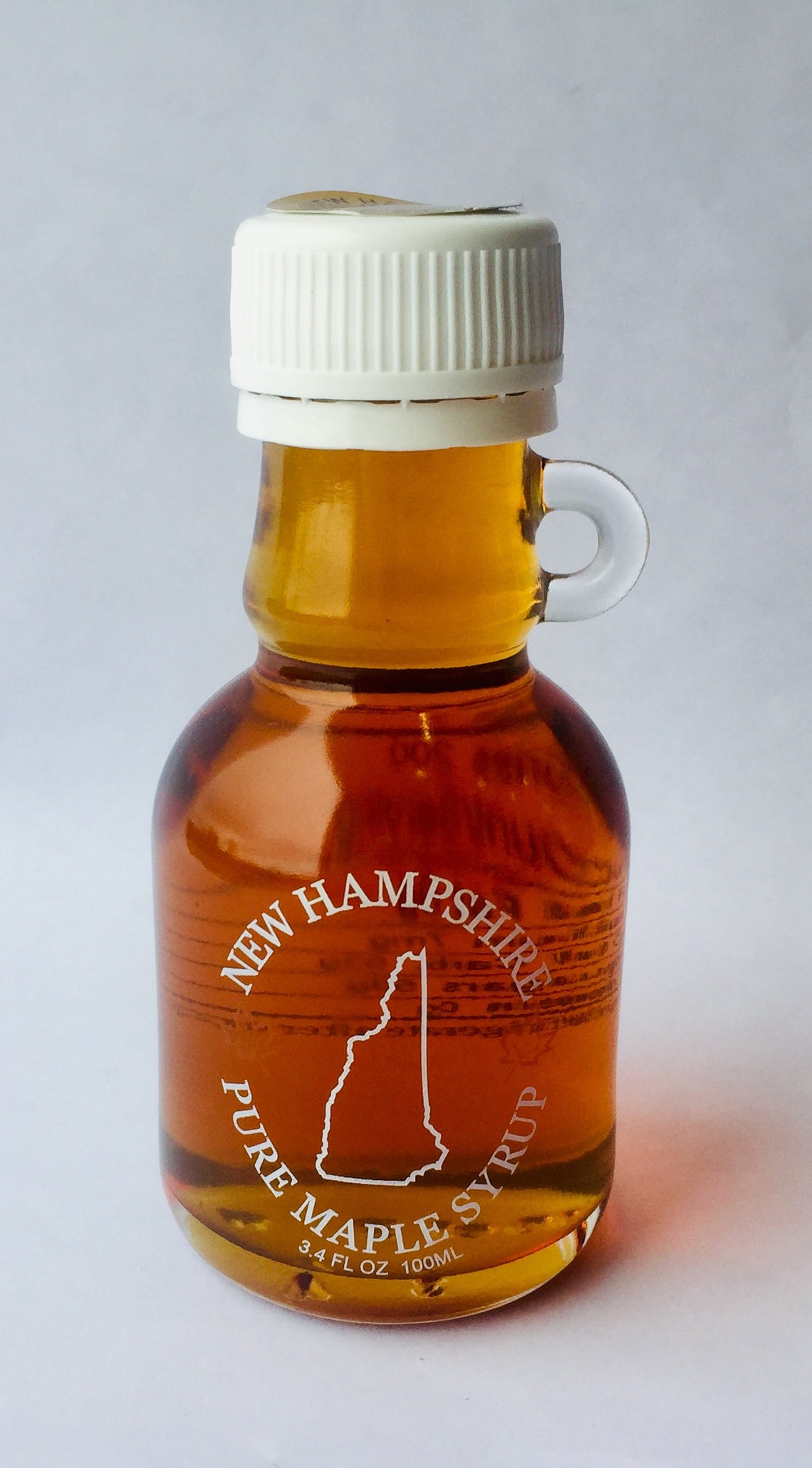 3.4 Oz. Pure New Hampshire Maple Syrup Gallone Glass Bottle - Etsy