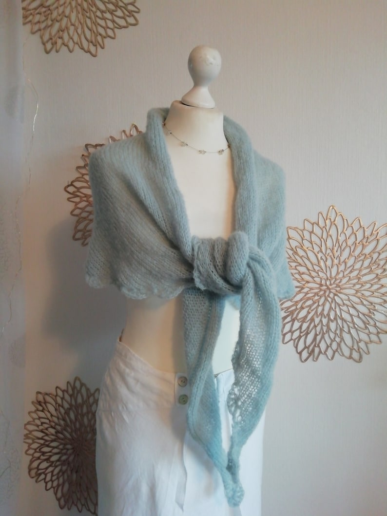 Alpaca Silk Triangle Scarf Hooded Scarf Spring Scarf Big - Etsy