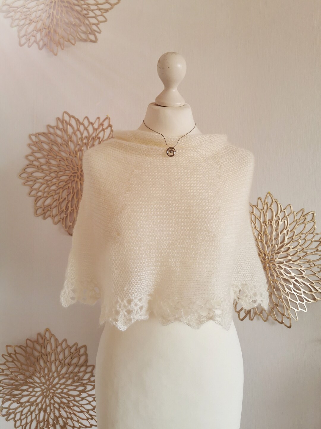 Brautcape Ivory, S/M or M/L, Pelerine, Wedding Wrap, Bridal Bolero ...