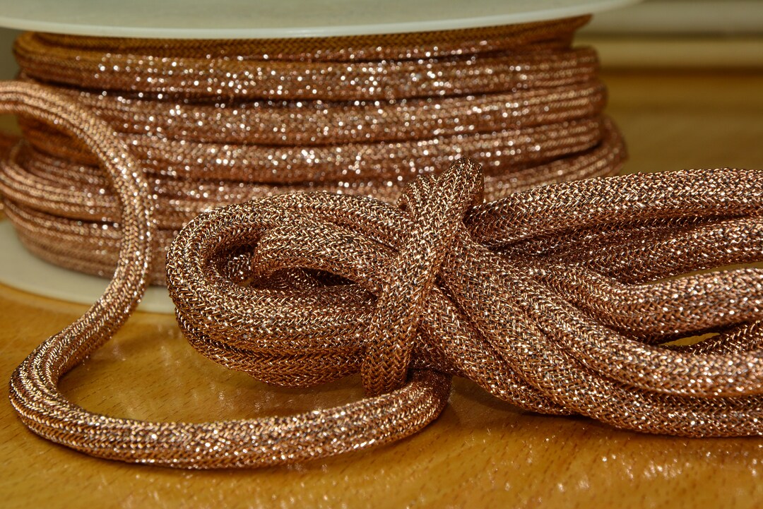 2 M LUREX GLITTER Cordon Bronze ROPE Cord - Etsy