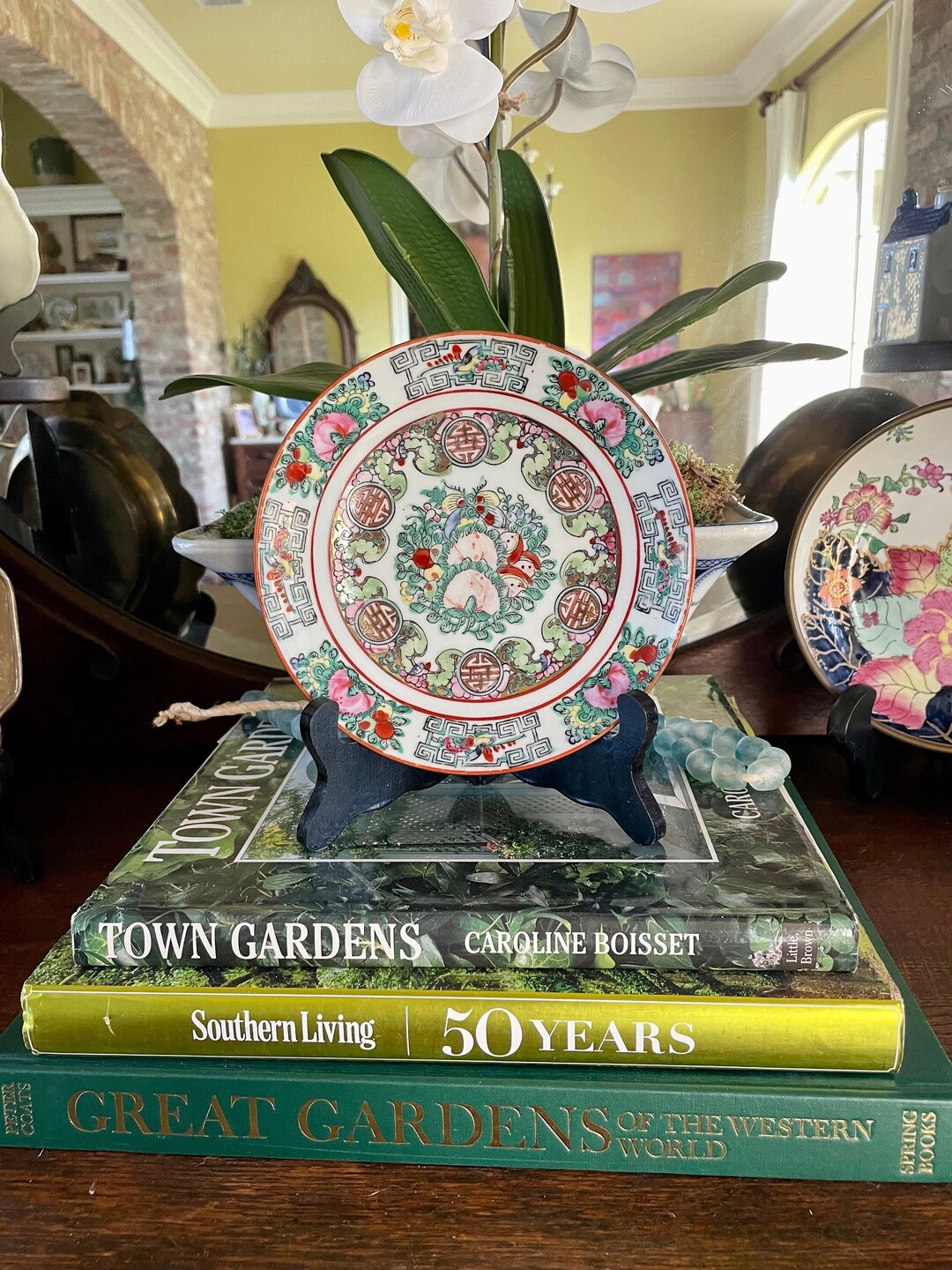 Vintage Rose Medallion Plate in the Famille Rose Canton Pattern With ...