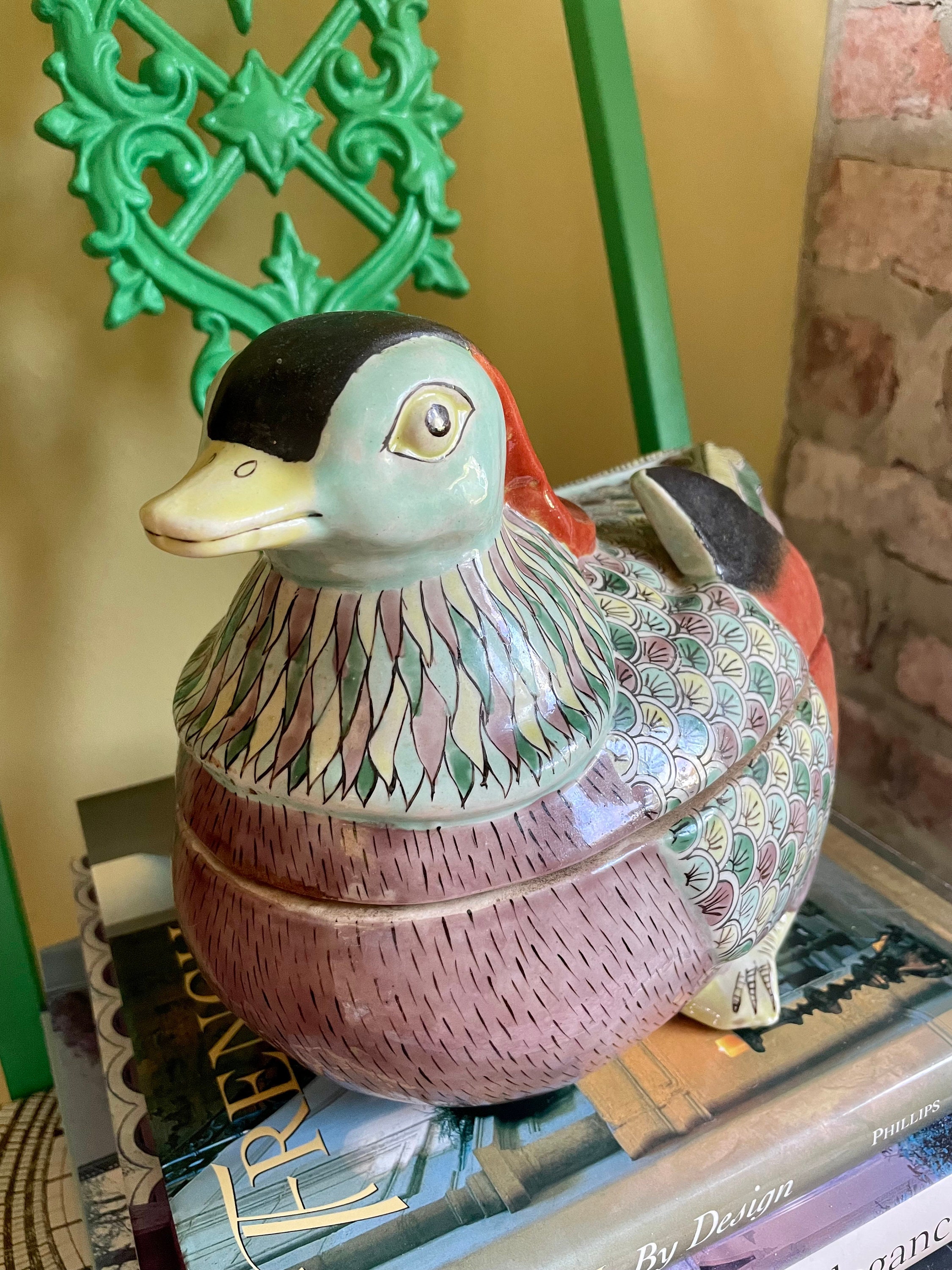 Vintage Hand Painted Duck Tureen From the Mid Century, Duck Jar - Etsy