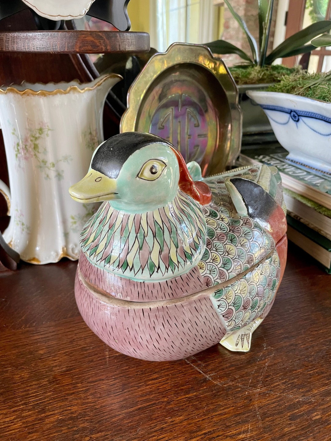Vintage Hand Painted Duck Tureen From the Mid Century, Duck Jar - Etsy