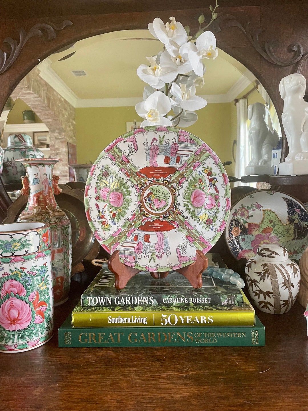 Vintage Rose Medallion Plate in the Famille Rose Medallion Pattern 10 ...