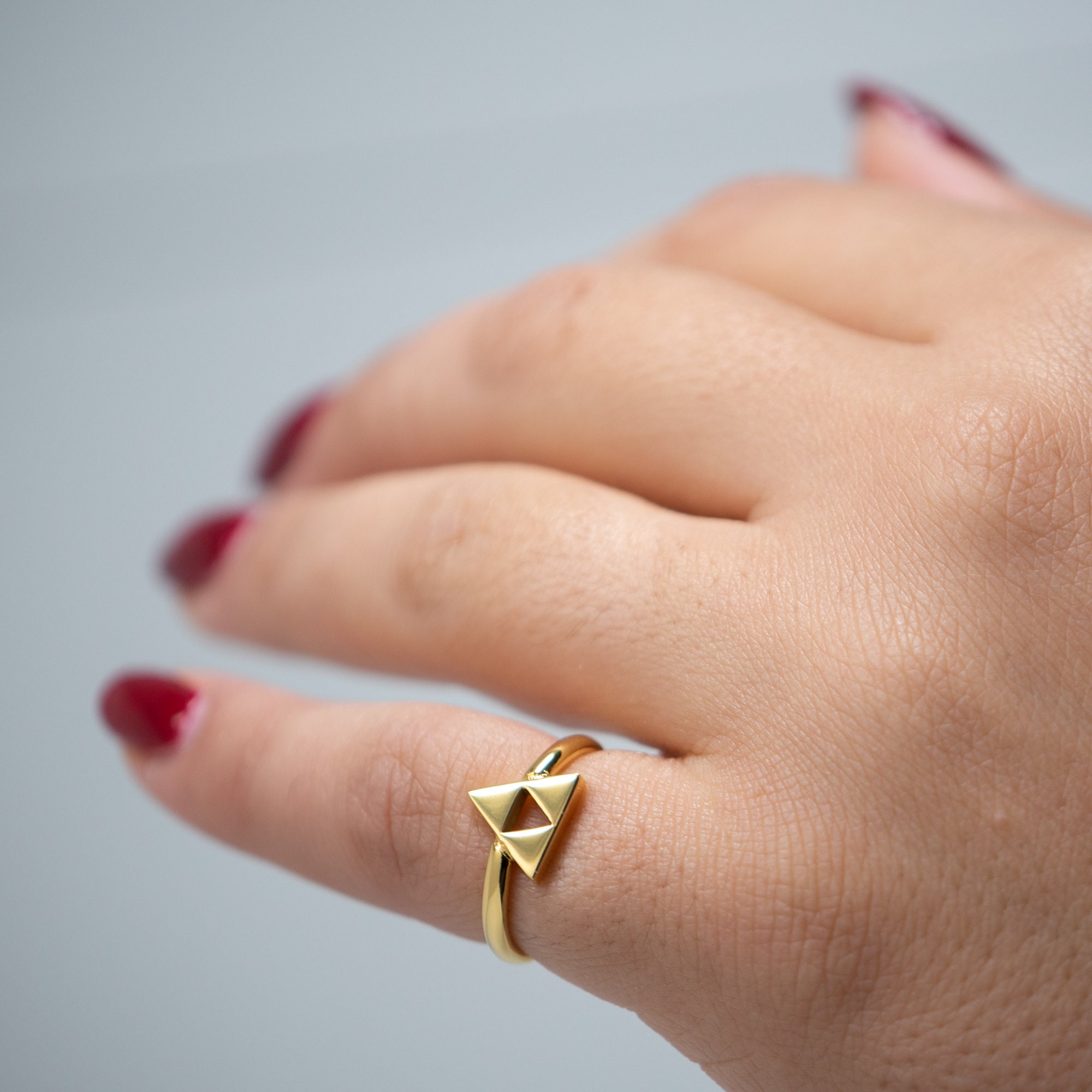 Legend of Zelda Triforce Ring 18ct Gold Plated - Etsy