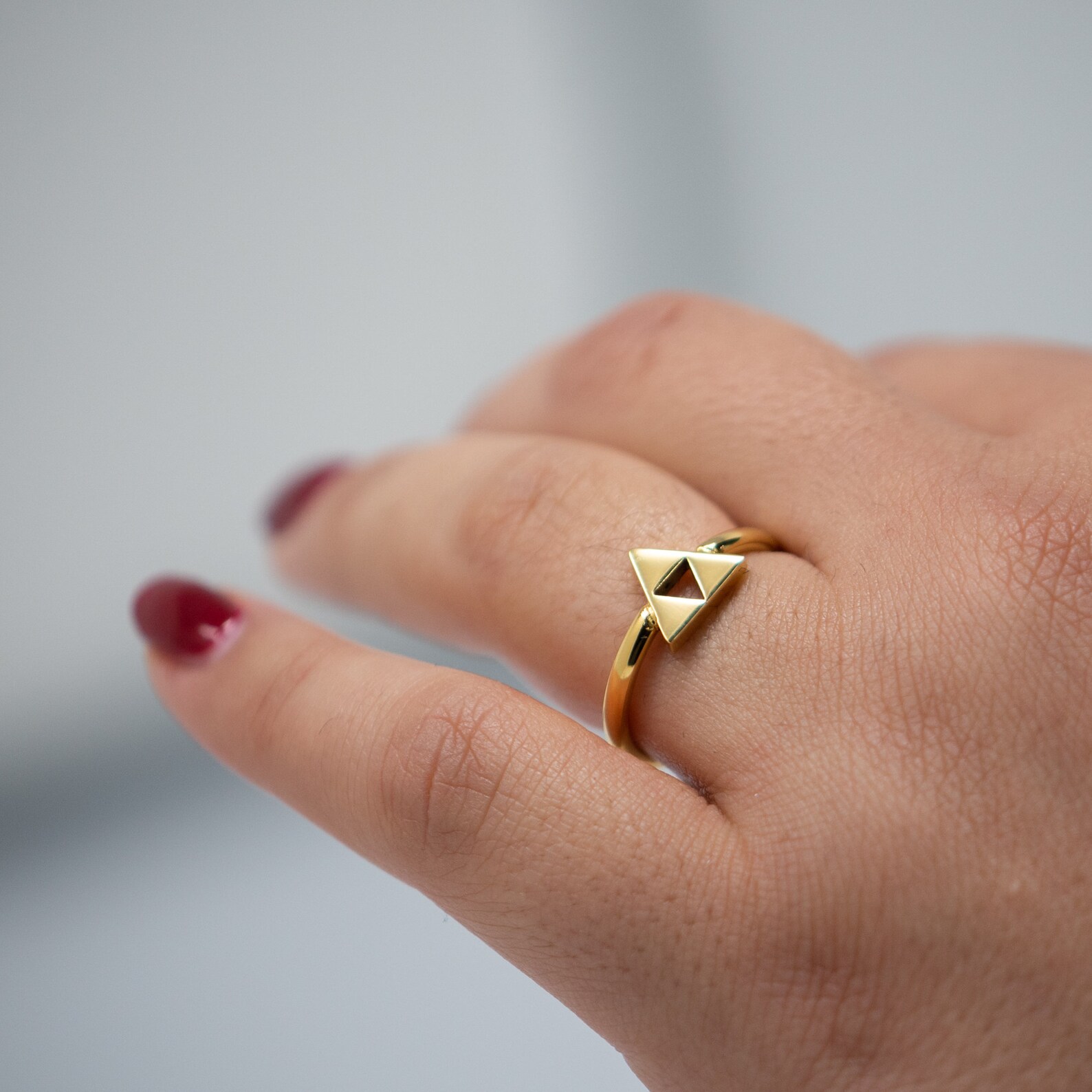 Legend of Zelda Triforce Ring 18ct Gold Plated - Etsy