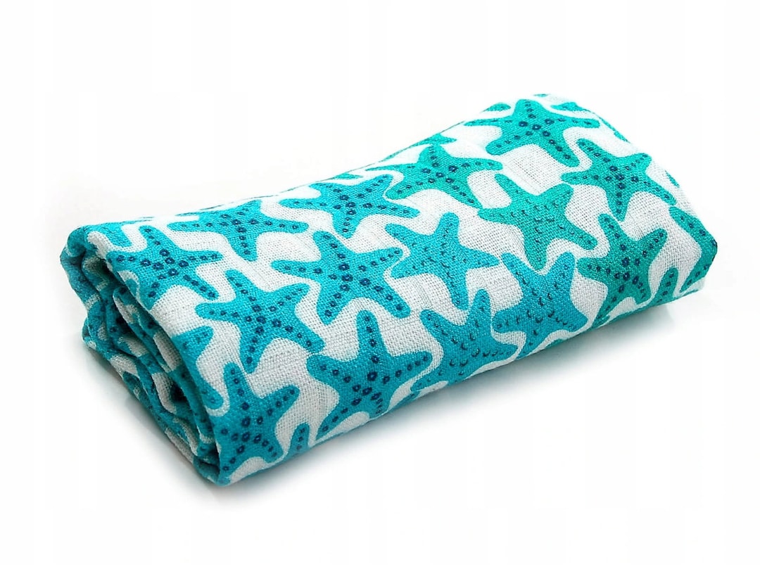 Bamboo Algae Swaddle Starfish / Bamboo Blanket / Baby Blanket With ...