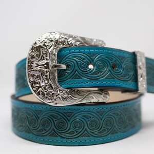Personalized Handtooled Belt Western Leather Belt Hand - Etsy