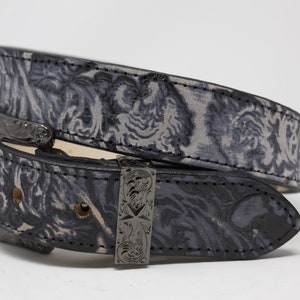 Tiger Handtooled Belt, Western Leather Belt, Hand Painted Belt With ...