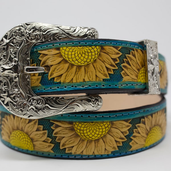 Hand Painted Leather Belt - Etsy