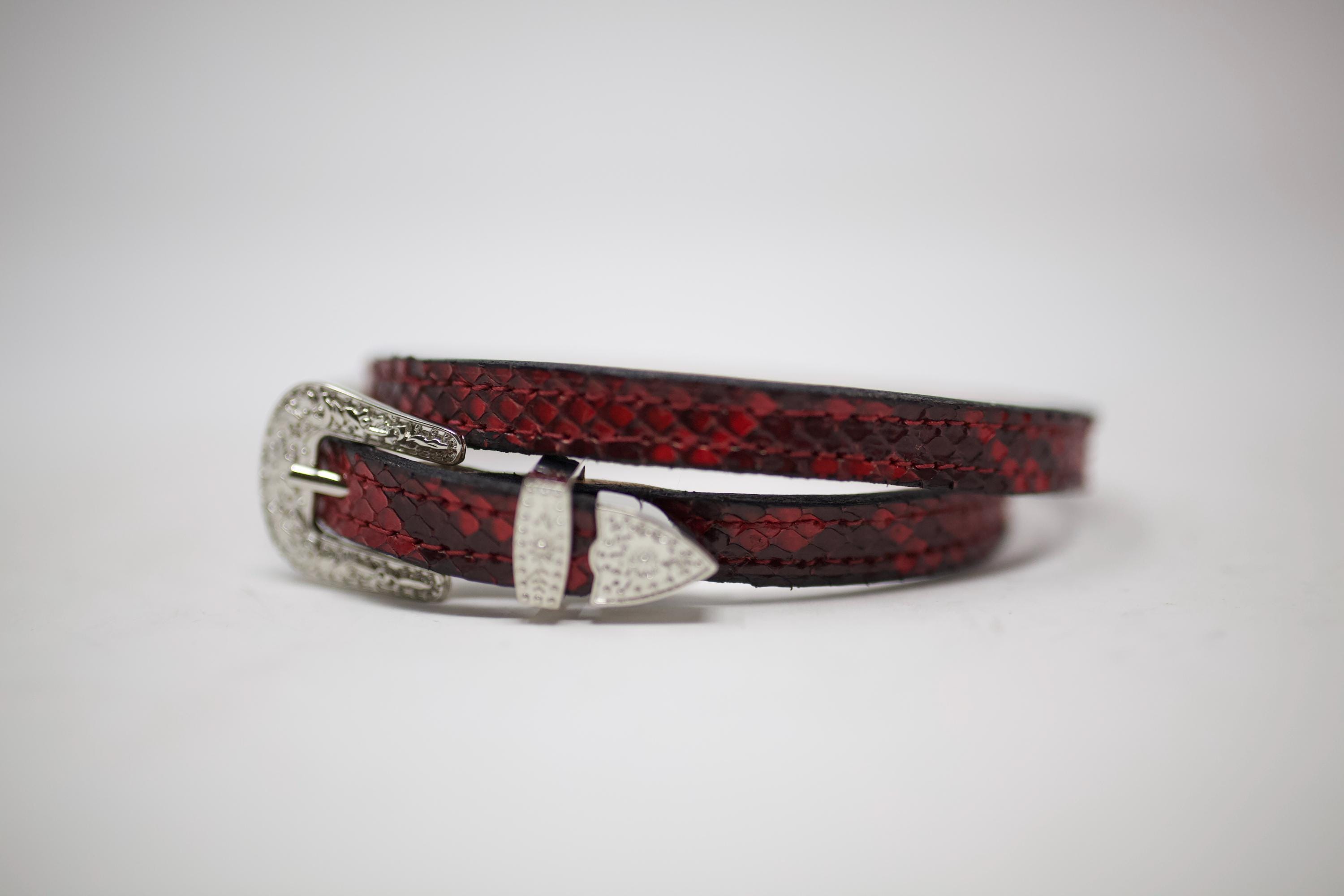 Snake Hat Band, Exotic Leather Hat Band, Toquilla, (1/4'') Western Hat ...