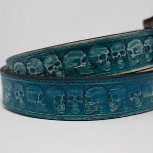 Handtooled Belt, Skull Belt, Leather Belt - Etsy