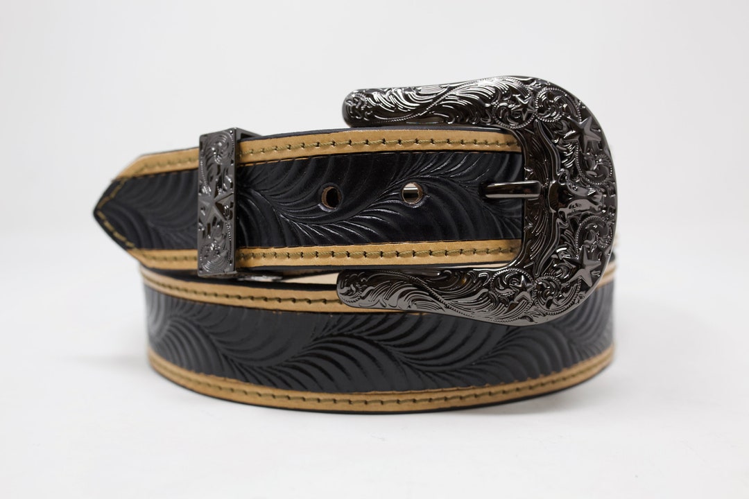 Personalized Handtooled Belt, Western Leather Belt, Hand Painted Belt ...