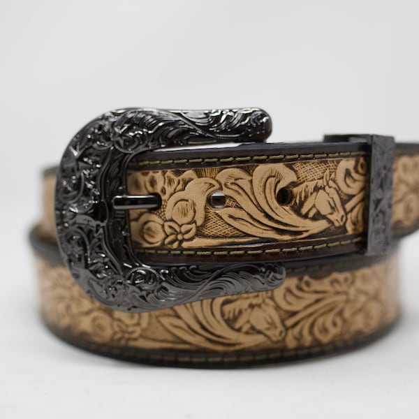 Hand Painted Leather Belt - Etsy