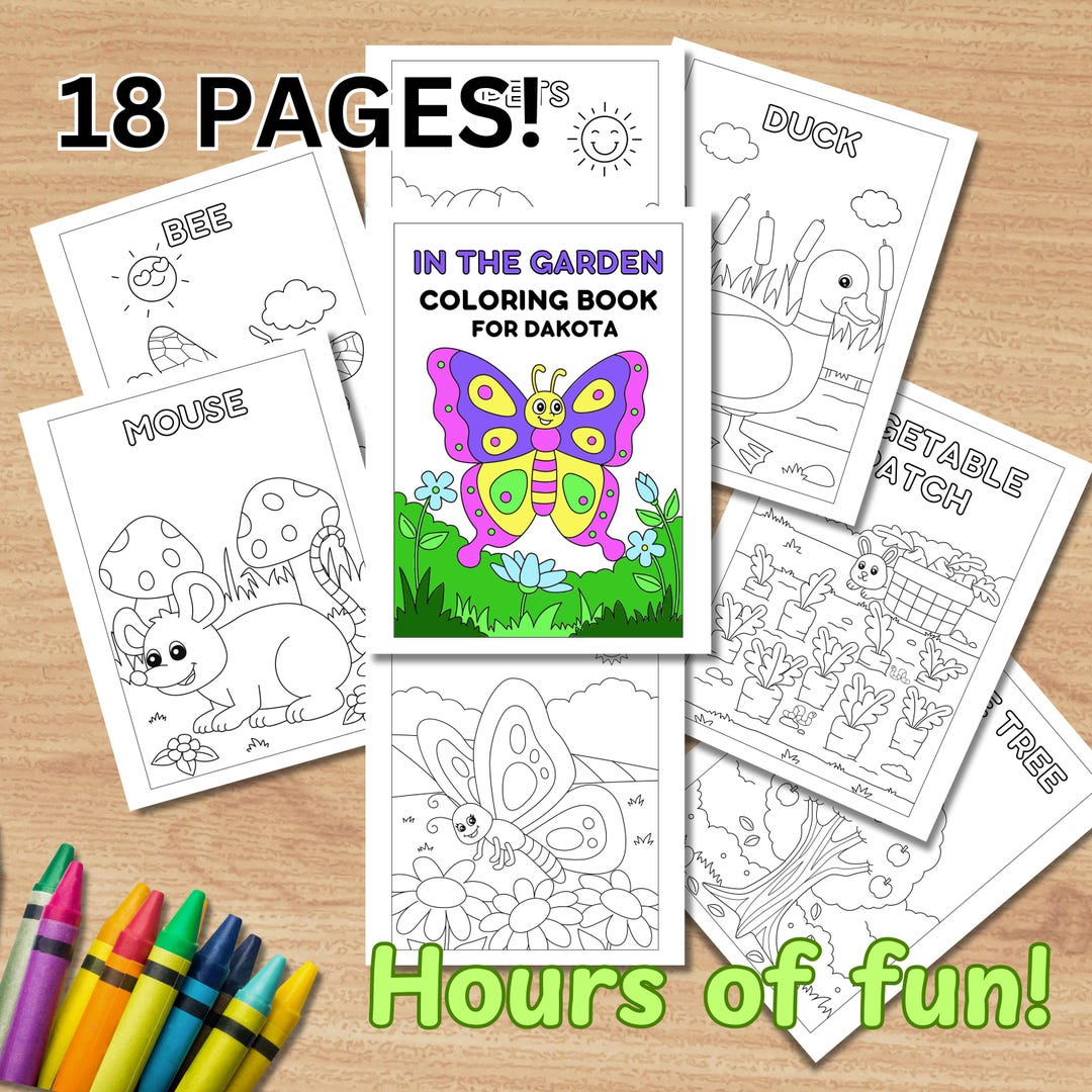 Personalized Kids Coloring Book, Custom Coloring Book for Kids ...