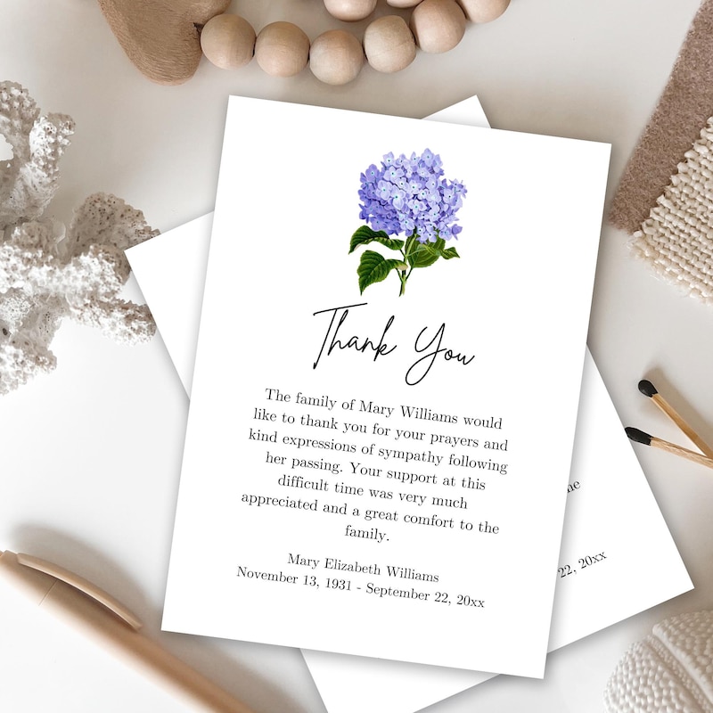Bereavement Thank You Notes - Etsy