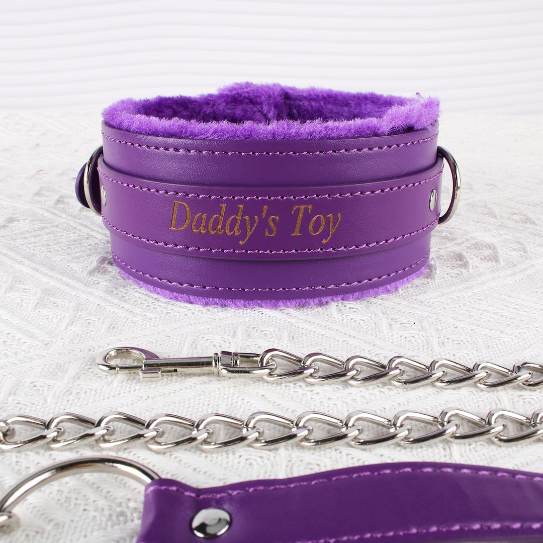 Custom Collar and Leash Set, Bondage Collar, Pet Play, Leash Chain ...