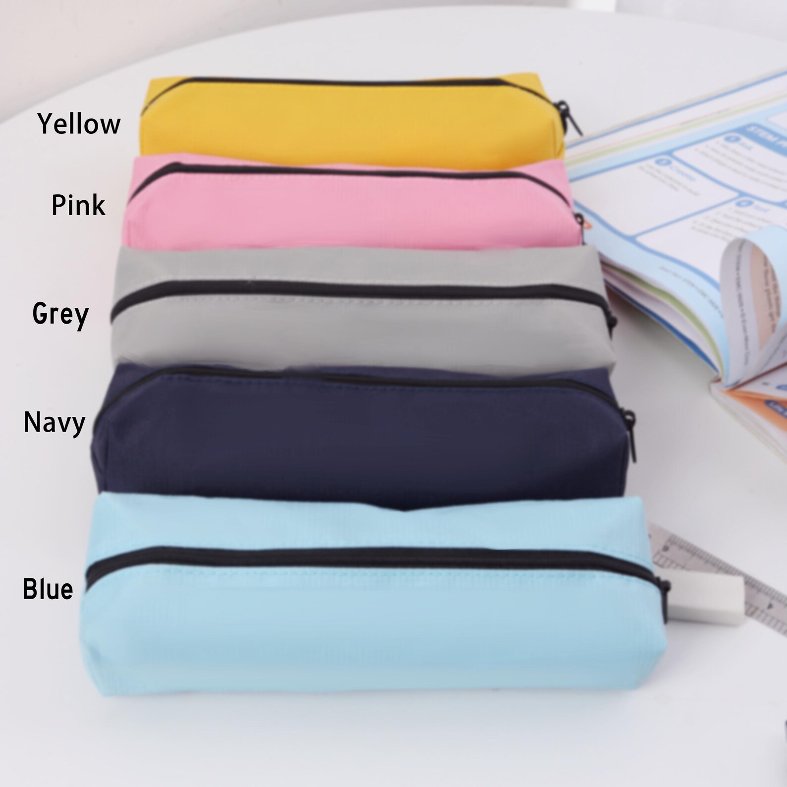Personalized Pencil Boxes,monogram Travel Bag, Pencil Zipper Pouch,back ...