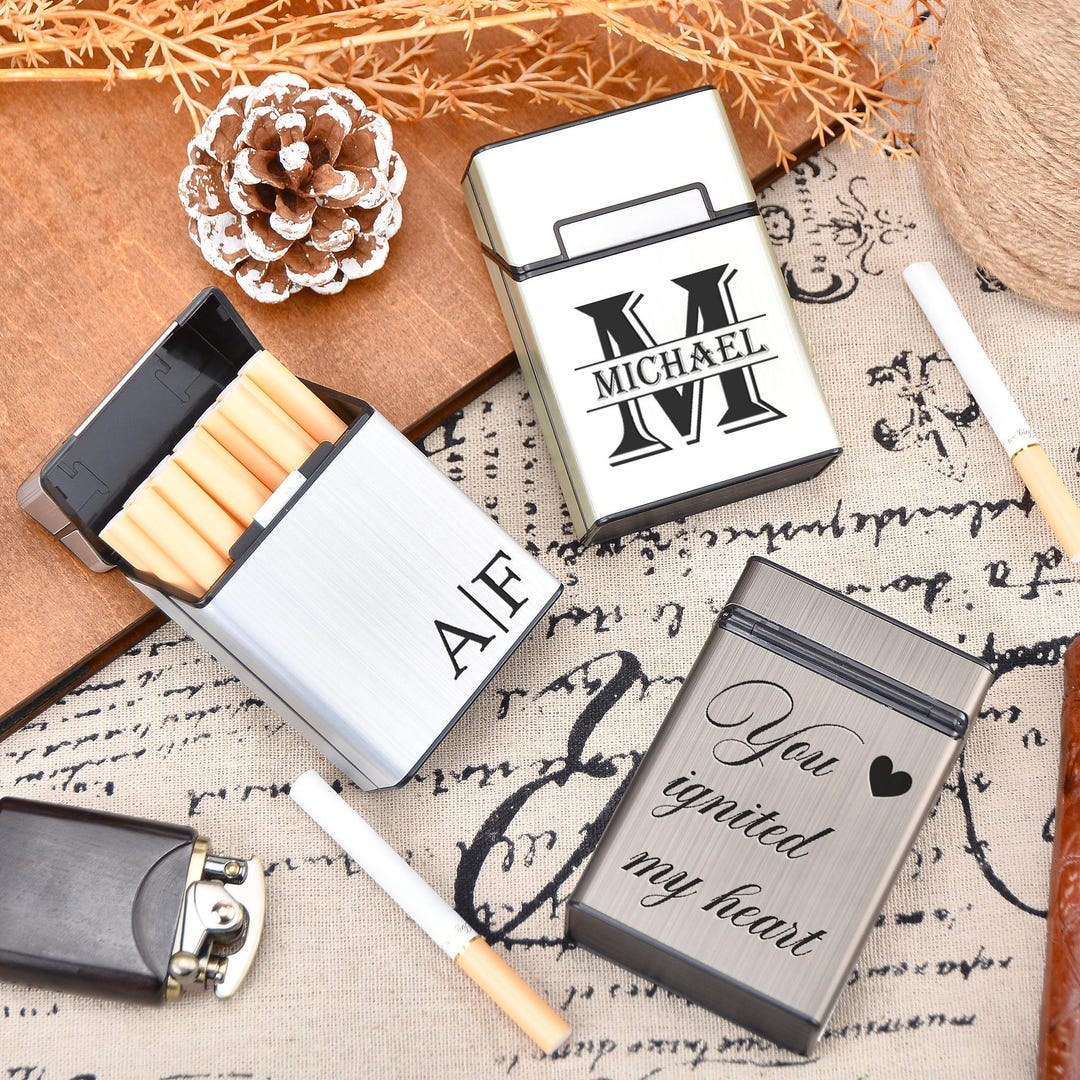 Personalized Cigarette Case,engraved Custom Metal Cigarette Box ...