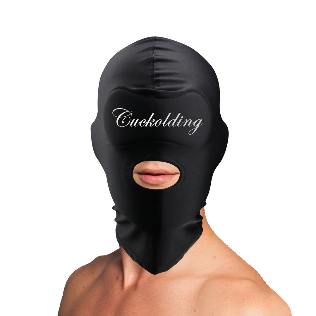 Cuckolding,personalized Hotwife Hood, Party Blindfold,mouth Opening Hood Mask - Etsy
