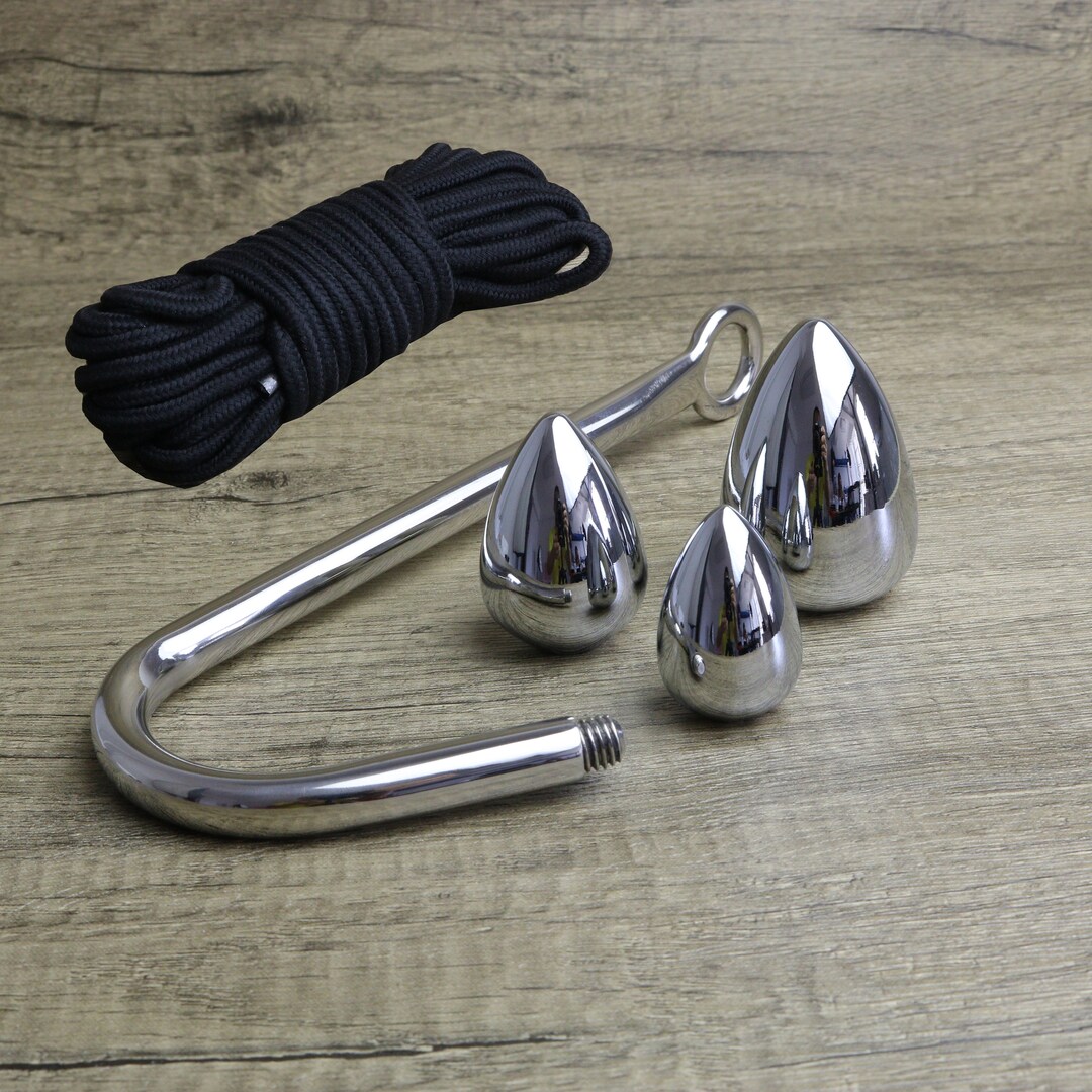 Stainless Steel Anal Hook Bondage Anal Restraints 3 Size Options