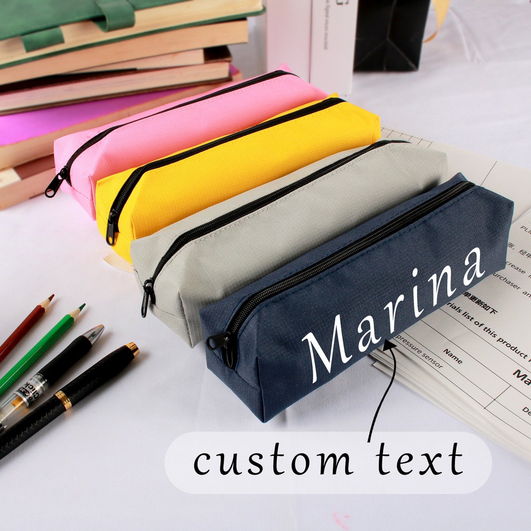 Personalized Pencil Boxes,monogram Travel Bag, Pencil Zipper Pouch,back ...