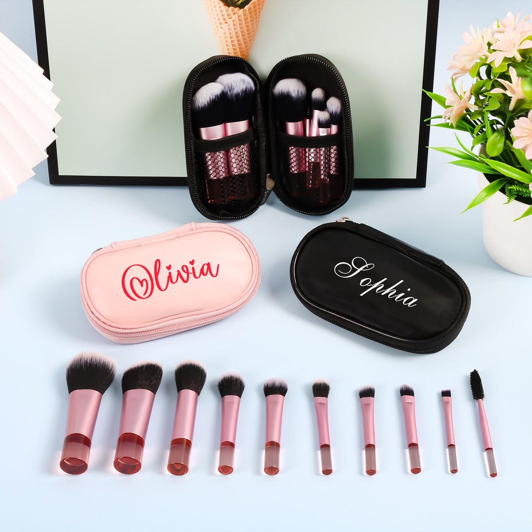 Personalized Makeup Brushes Set,travel Makeup Brushes,portable Makeup ...