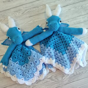 Dragon Baby Blanket & Lovey Baby Shower Set CROCHET PATTERN | Dragon ...