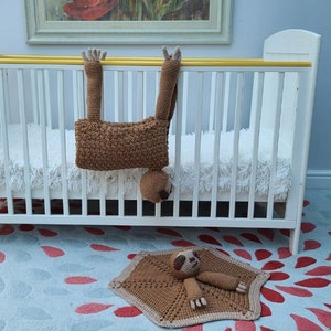 Sloth Baby Blanket & Lovey Baby Shower Set CROCHET PATTERN | Jungle ...