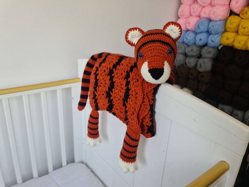 3in1 Jungle Tiger Folding Baby Blanket Crochet Pattern | Pram Toy ...