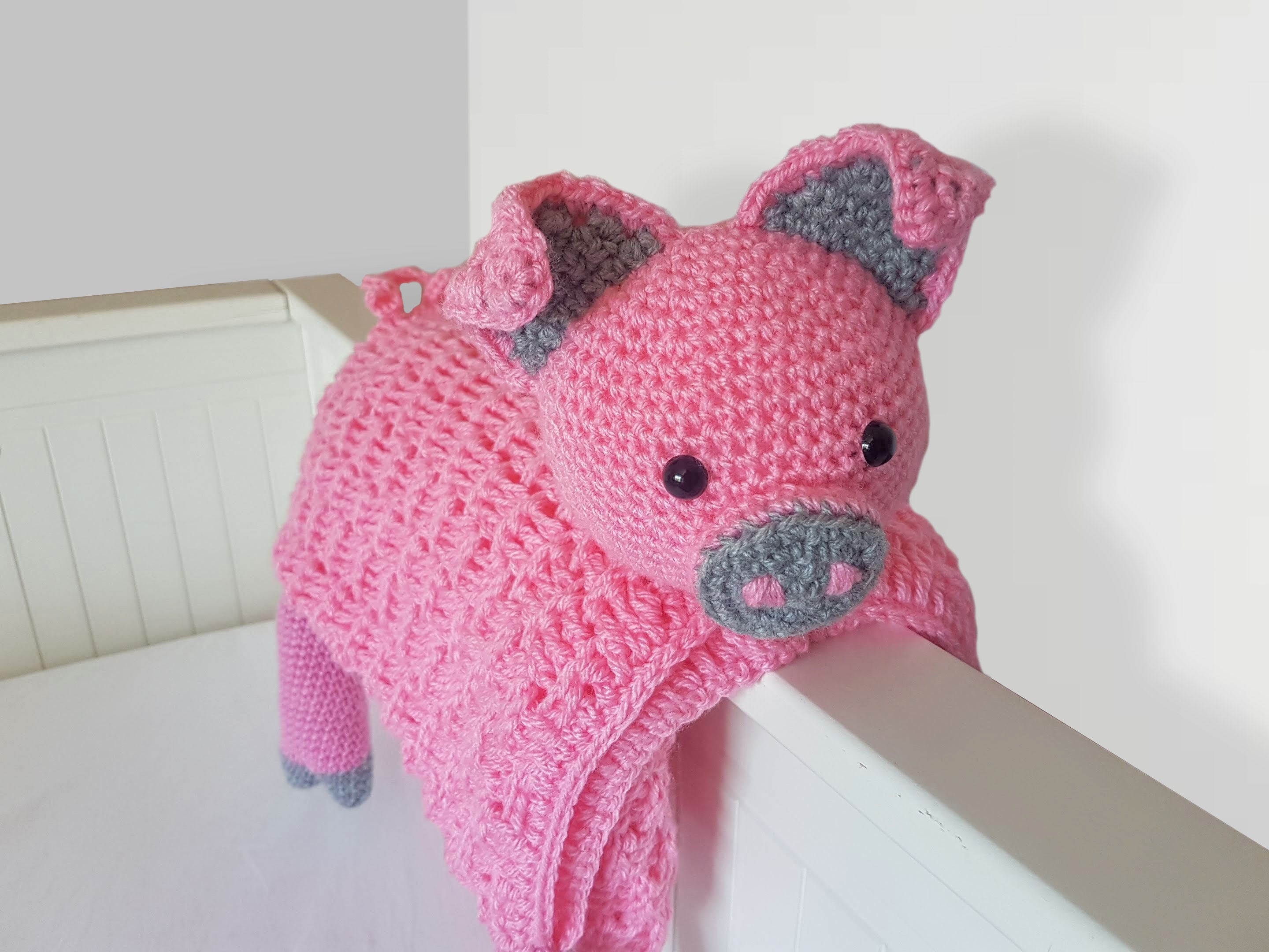 Pig Baby Blanket Crochet Pattern | Stroller Blanket | Baby Shower Gift ...