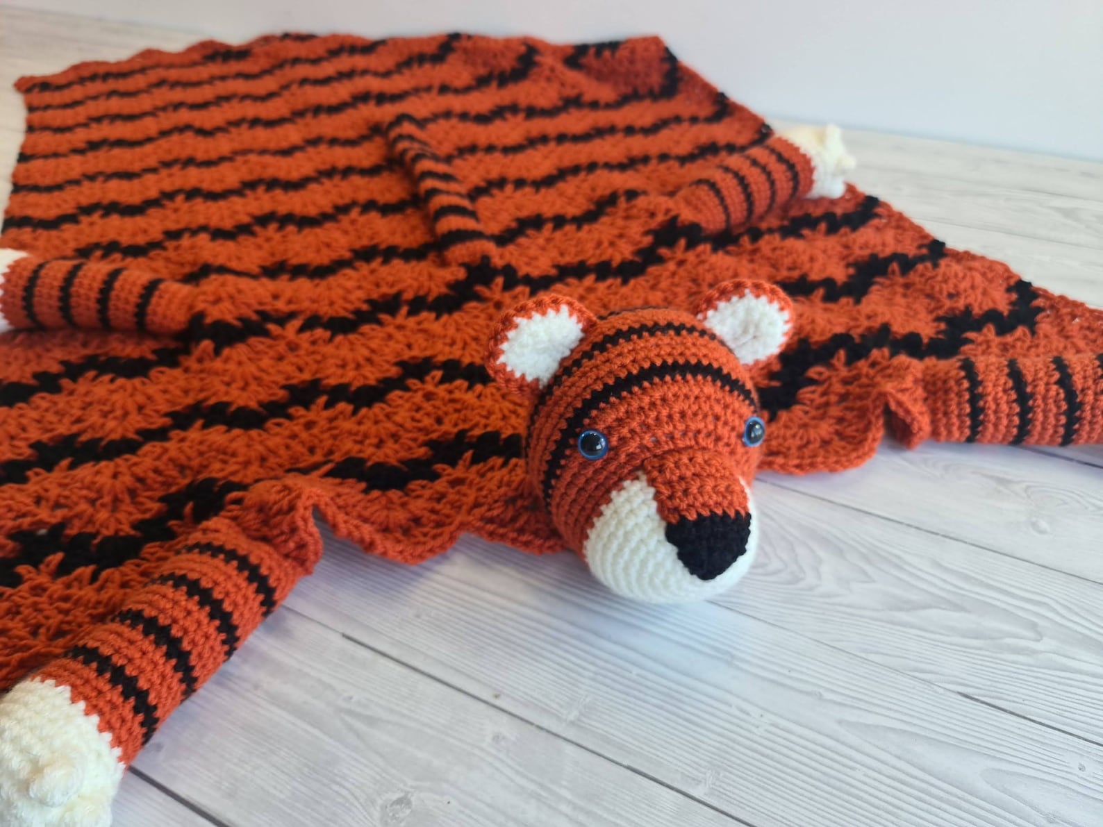 3in1 Jungle Tiger Folding Baby Blanket Crochet Pattern | Pram Toy ...