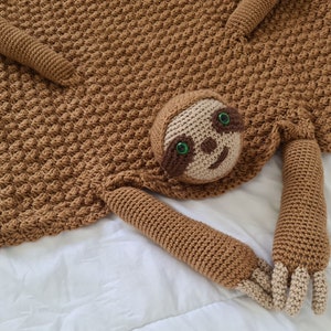 Sloth Baby Blanket & Lovey Baby Shower Set CROCHET PATTERN | Jungle ...