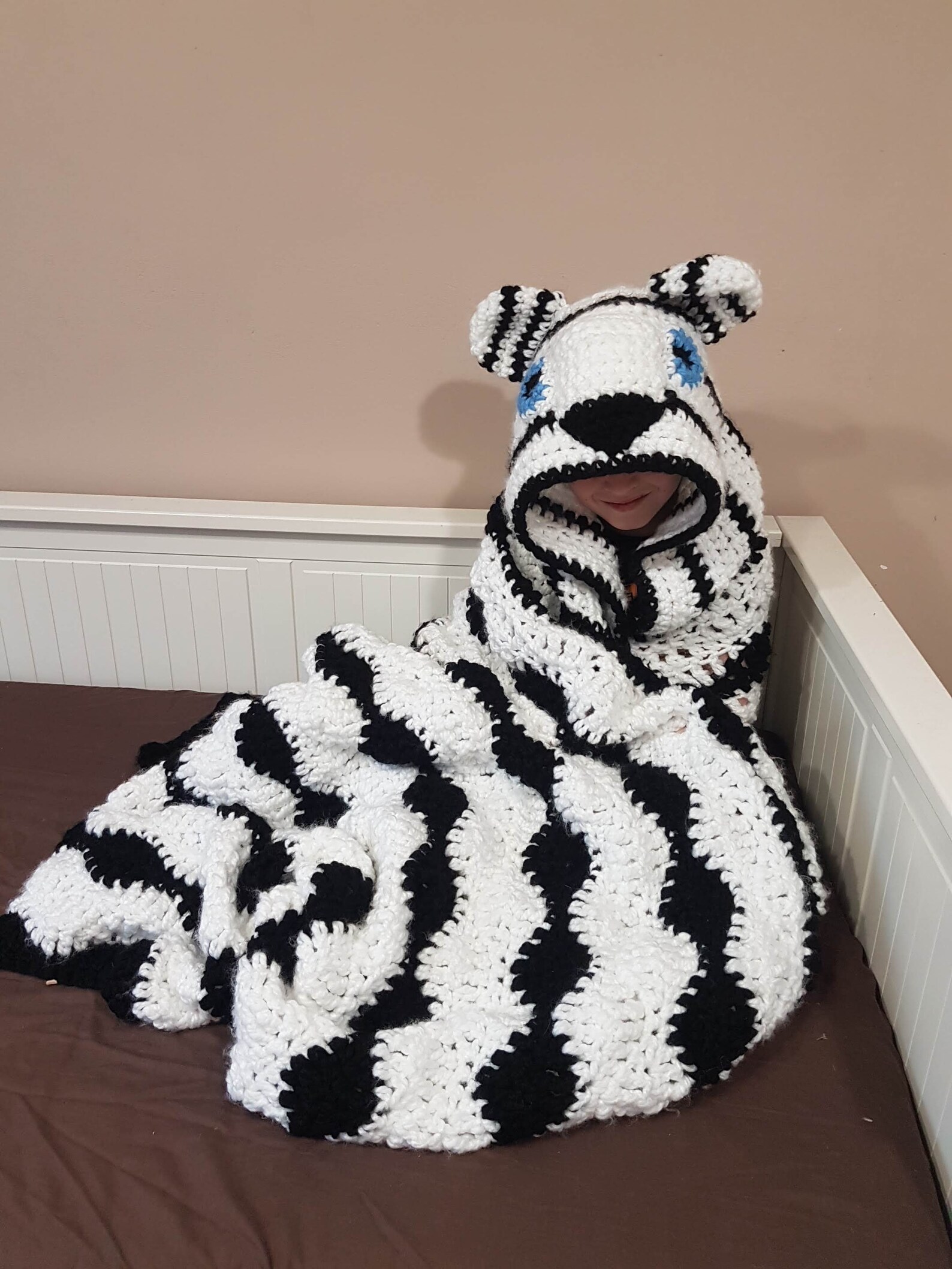 Snow Tiger Hooded Blanket Crochet Pattern | Adult & Child Sizes (PDF ...