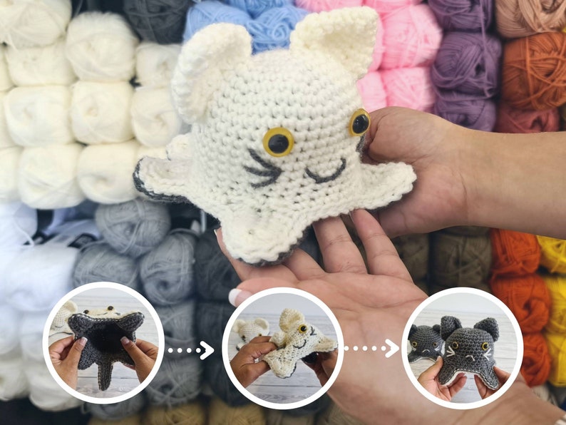 3 Reversible Crochet Amigurumi Toys Bundle Reversible | Etsy