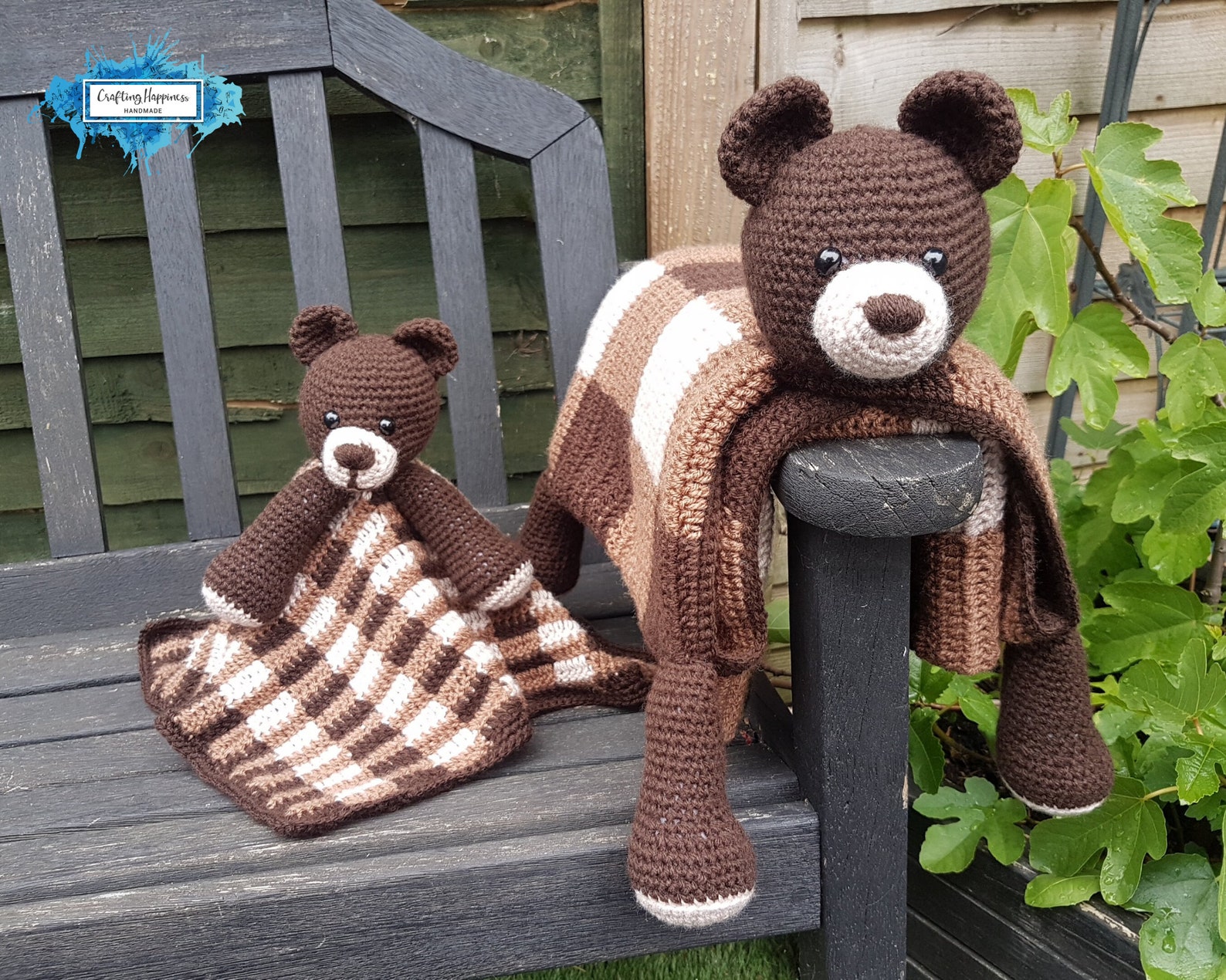 Bear Baby Blanket & Bear Lovey Baby Shower Set Crochet Patterb ...