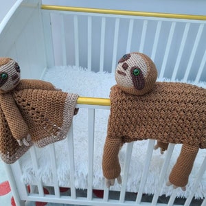 Sloth Baby Blanket & Lovey Baby Shower Set CROCHET PATTERN | Jungle ...