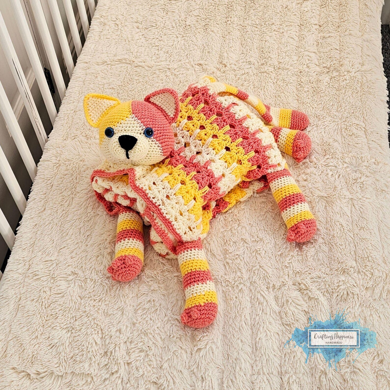 Calico Cat Crochet Baby Blanket PATTERN | Amigurumi Toy, Stroller Throw ...