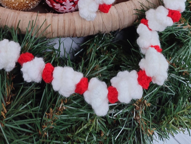 Christmas Berry & Popcorn Garland Crochet Pattern DIY - Etsy