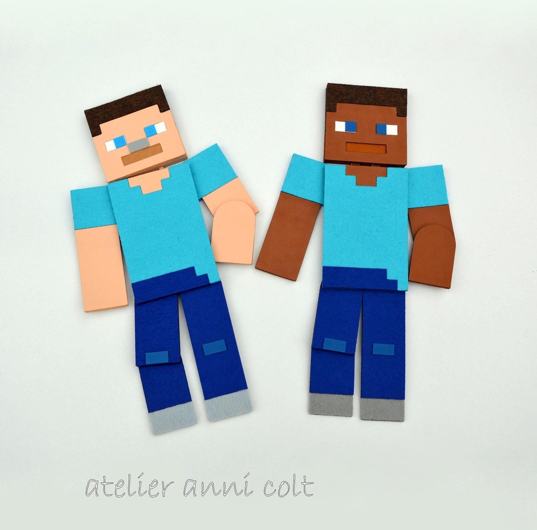 STEVE Skin, 3D, Character, Minecraft Style Doll, Jumping Jack ...
