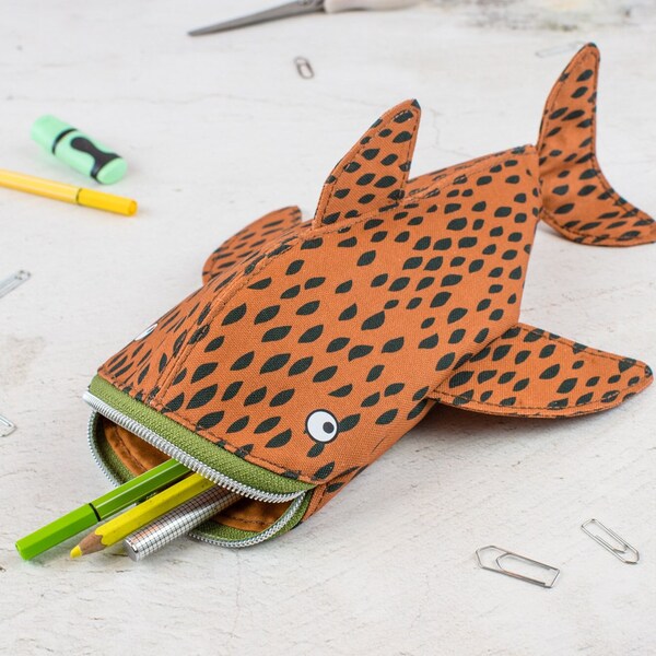Shark Pencil Case - Etsy
